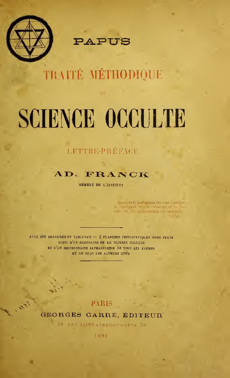 Traité méthodique de science occulte (Papus) – Magie orientale